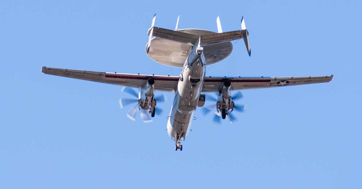 Watch this US Navy E-2 Hawkeye Jet Take Off On Aircraft Carrier From ...