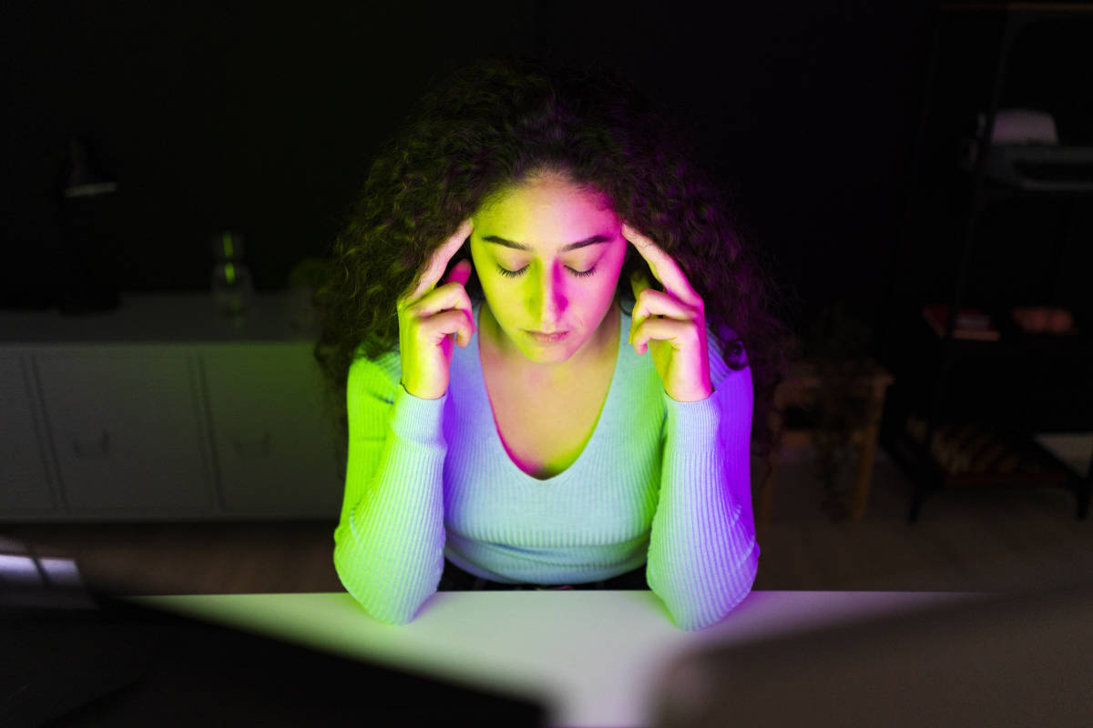 A Graphic Designer's Eyes Are Sensitive to Computer Light And She ...